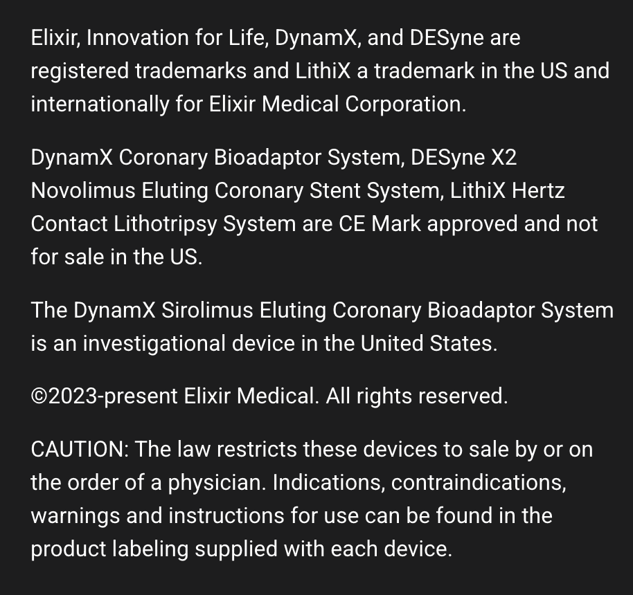 Alternative to Stents - Elixir Medical